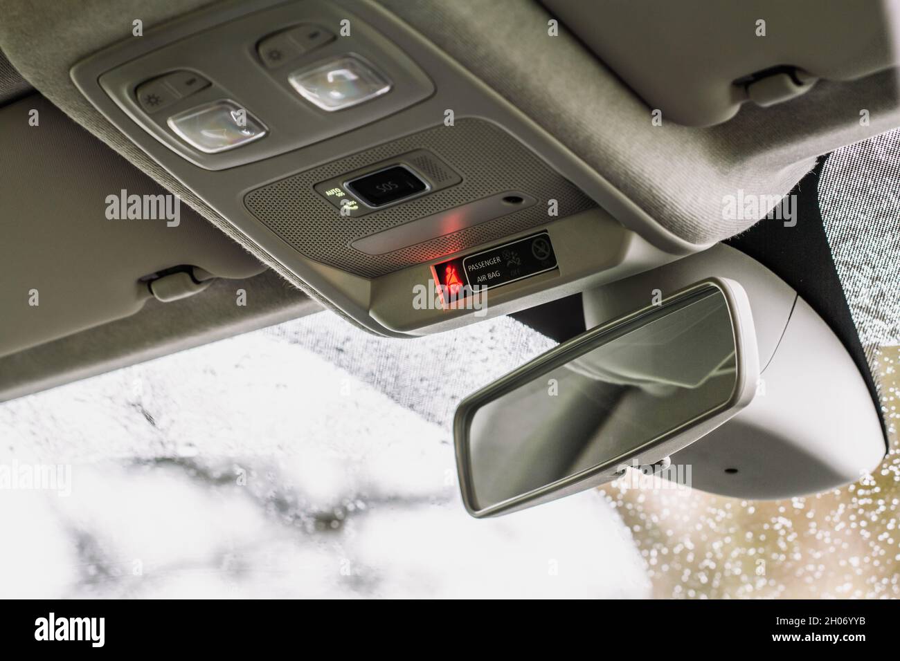 Car interior rearview mirror hi-res stock photography and images - Alamy