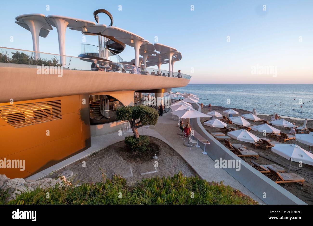 Antasia Beach Club, SODAP beach, Paphos, Cyprus Stock Photo - Alamy