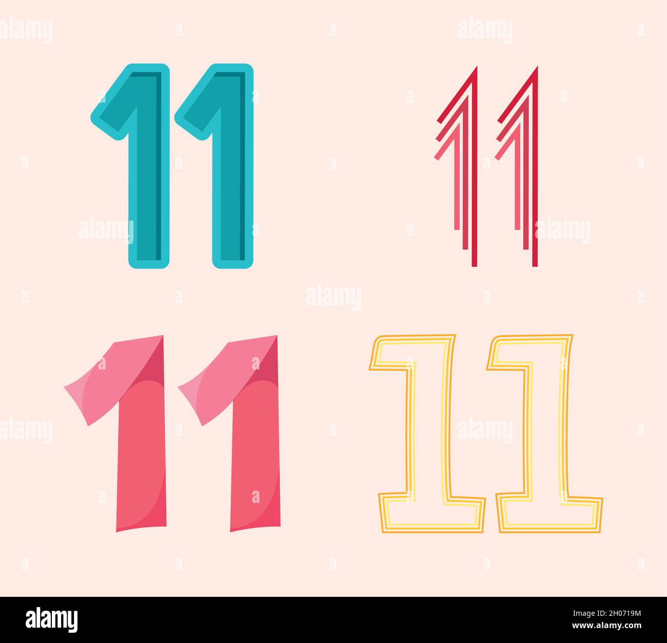 nice numbers eleven Stock Vector Image & Art - Alamy