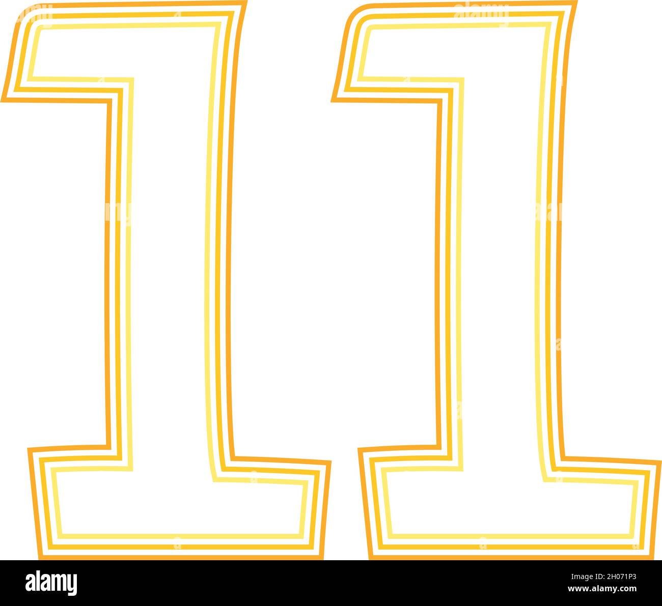 Yellow numbering Stock Vector Images - Alamy
