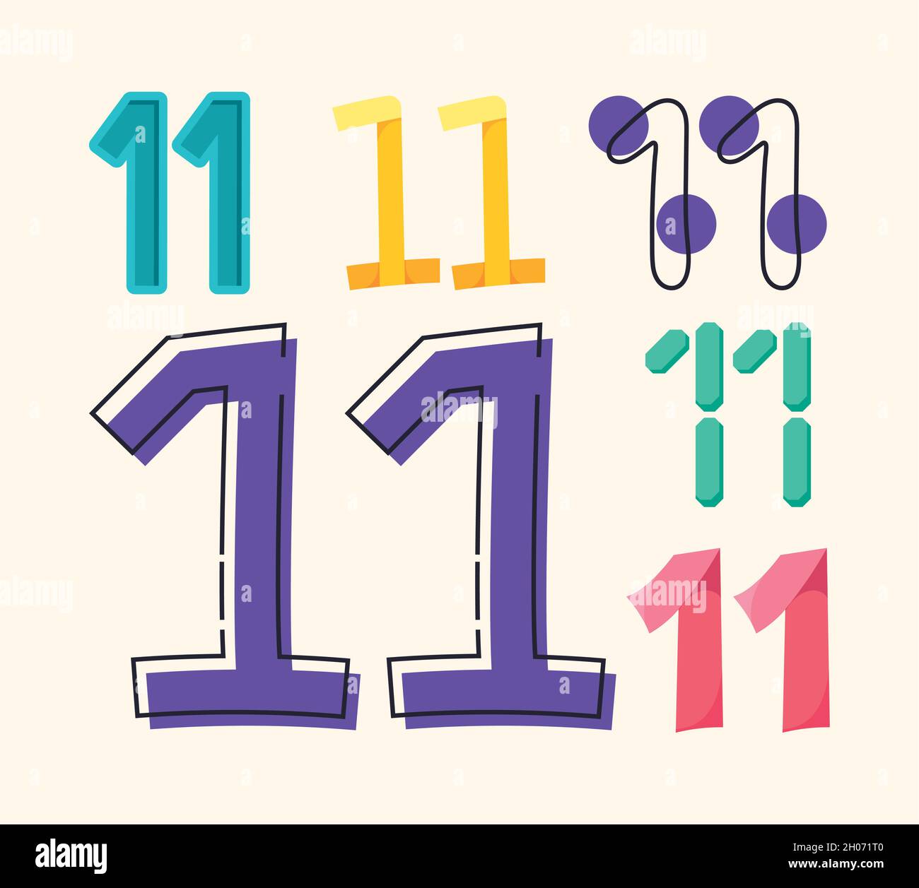 fun numbers eleven Stock Vector Image & Art - Alamy