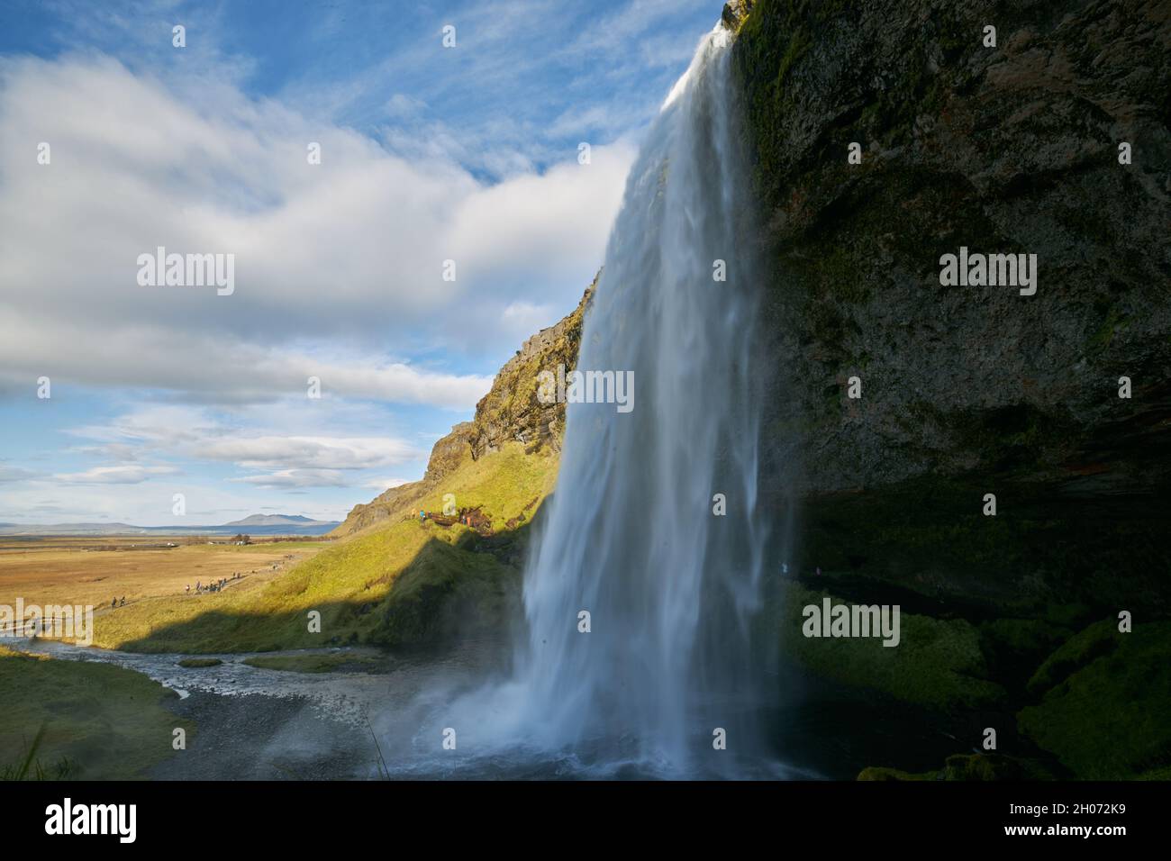 Icelandic autumn at seljalandsfoss waterfall landmark Stock Photo - Alamy