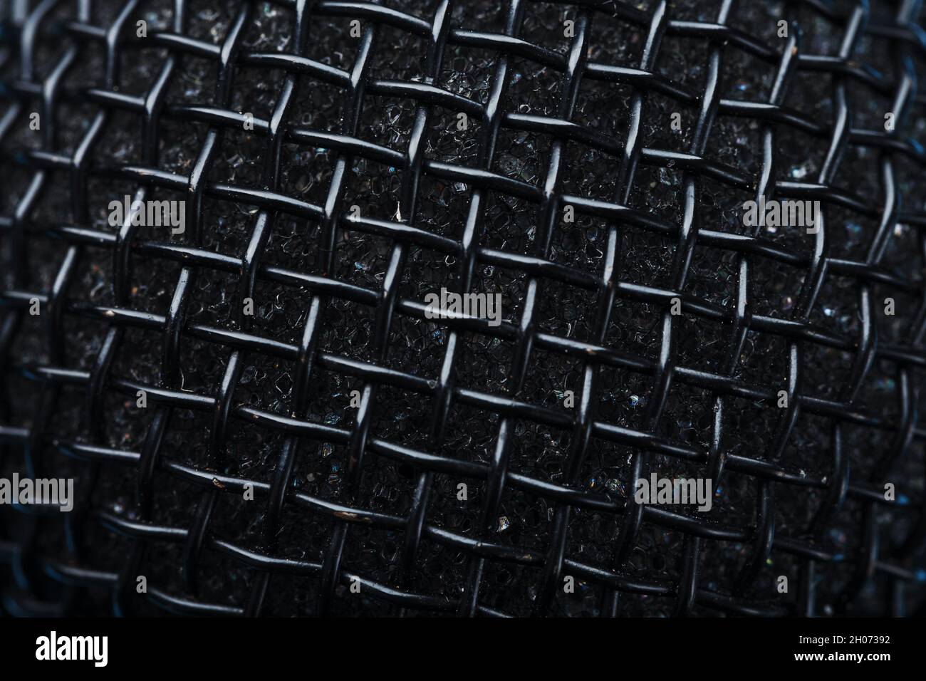 Microphone grille in full screen close-up. Low key Macro Stock Photo ...