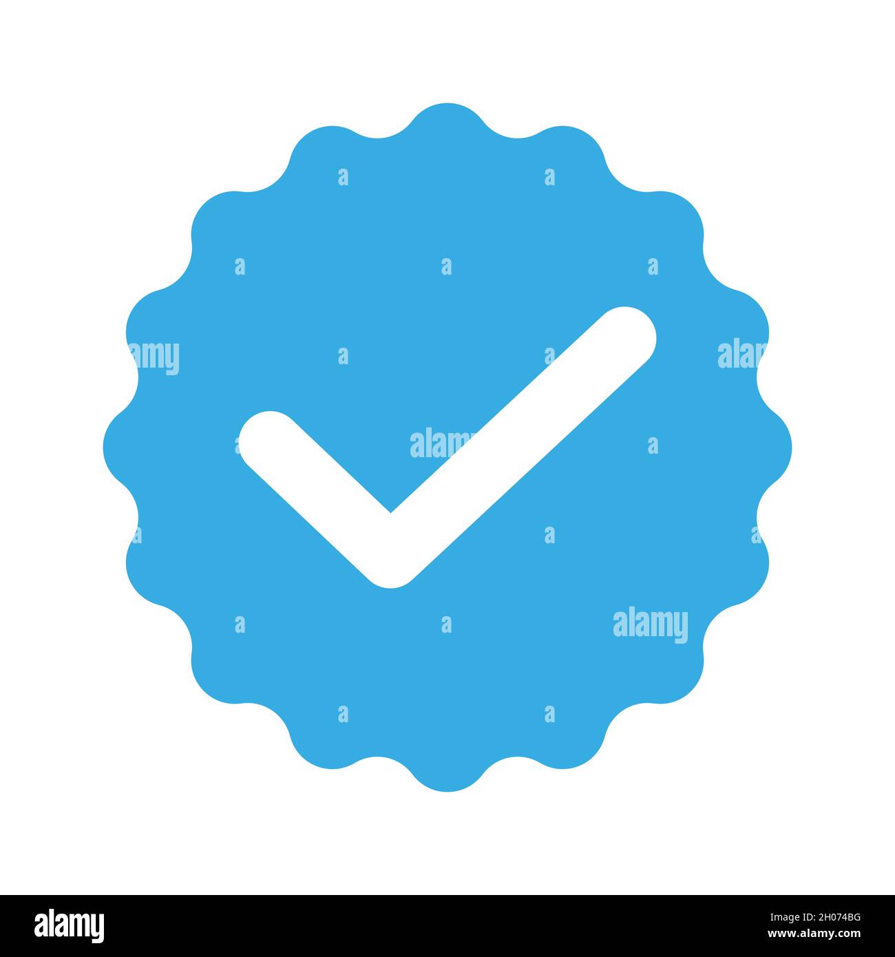 Blue verification check mark icon vector stock illustration Stock Vector Image & Art - Alamy