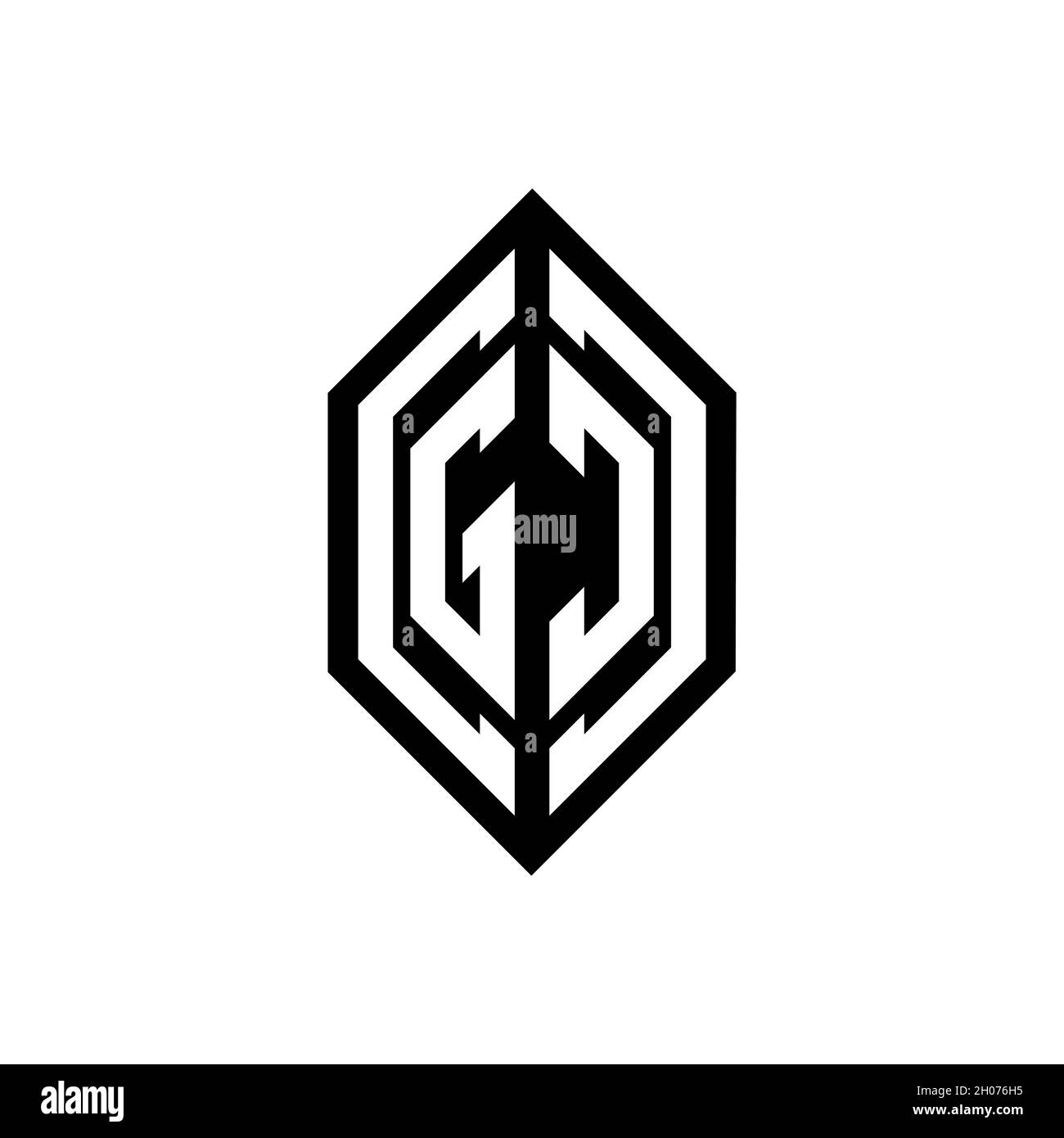 GI Monogram Logo geometric initial with wing shape style design ...