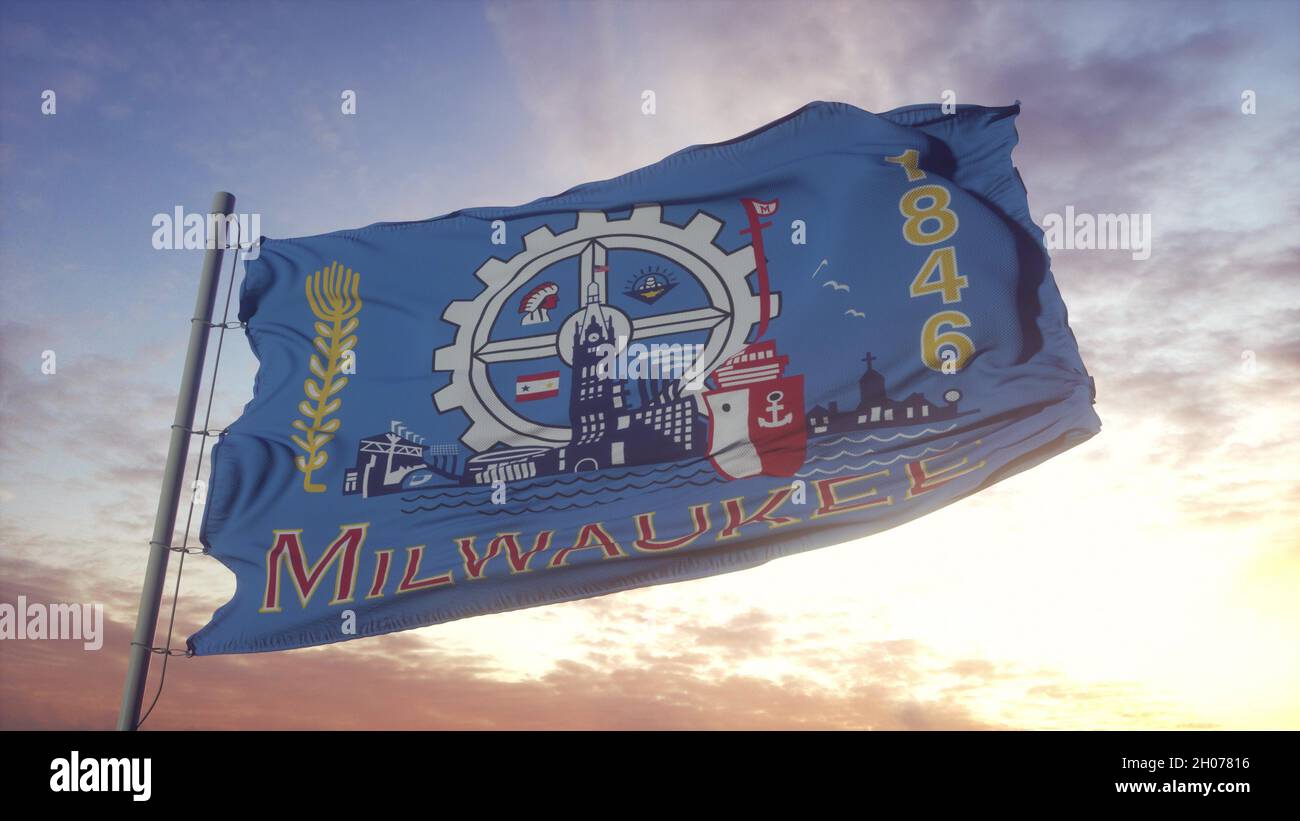 Milwaukee city flag hi-res stock photography and images - Alamy