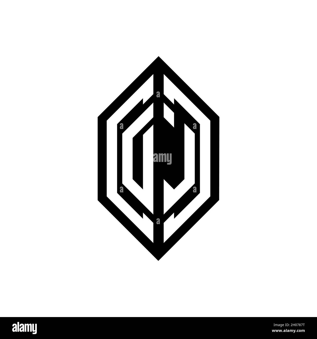 DL logo with geometric shape vector monogram design template isolated ...