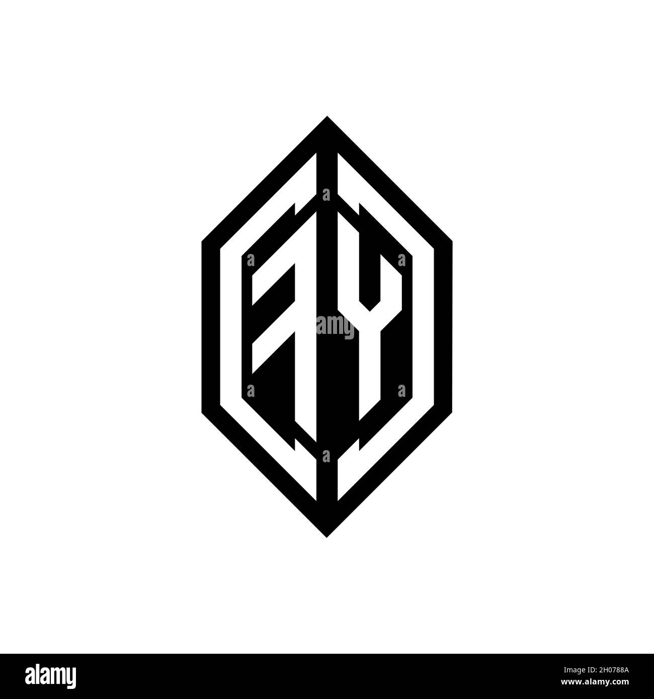 FY logo with geometric shape vector monogram design template isolated ...