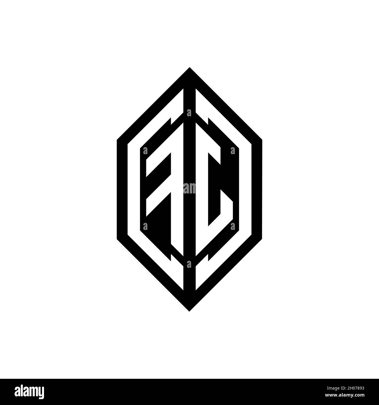 FJ logo with geometric shape vector monogram design template isolated ...