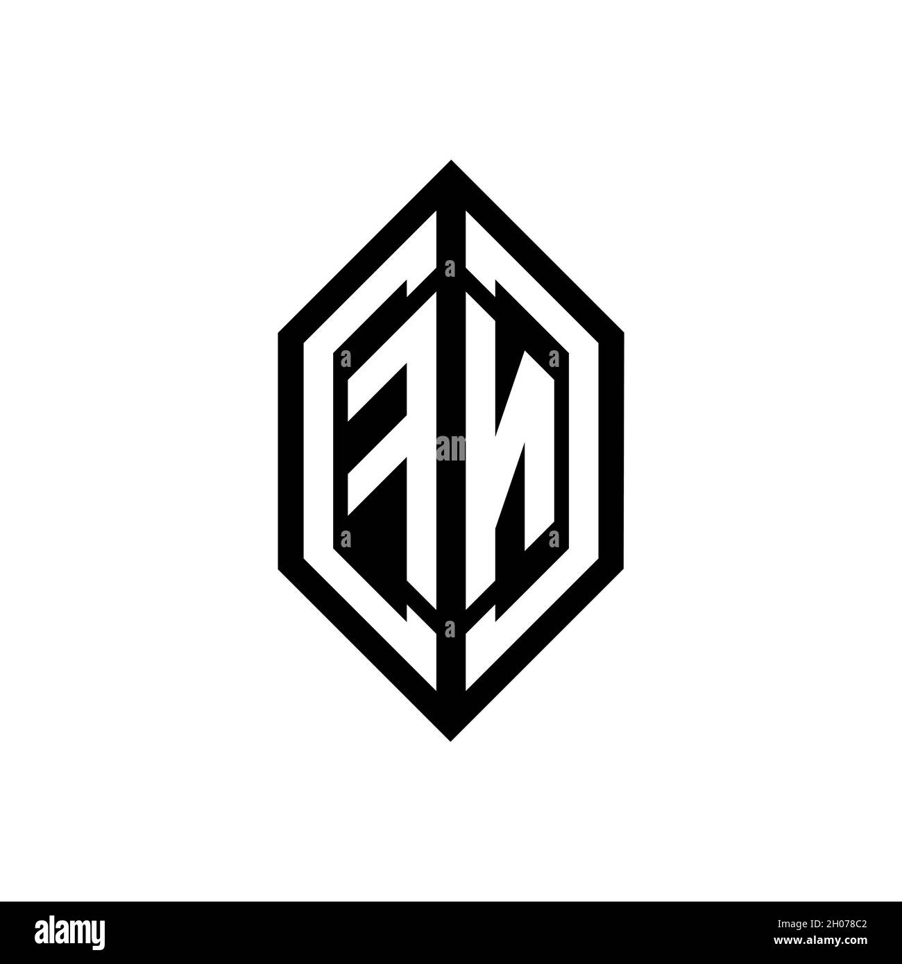 FN logo with geometric shape vector monogram design template isolated ...