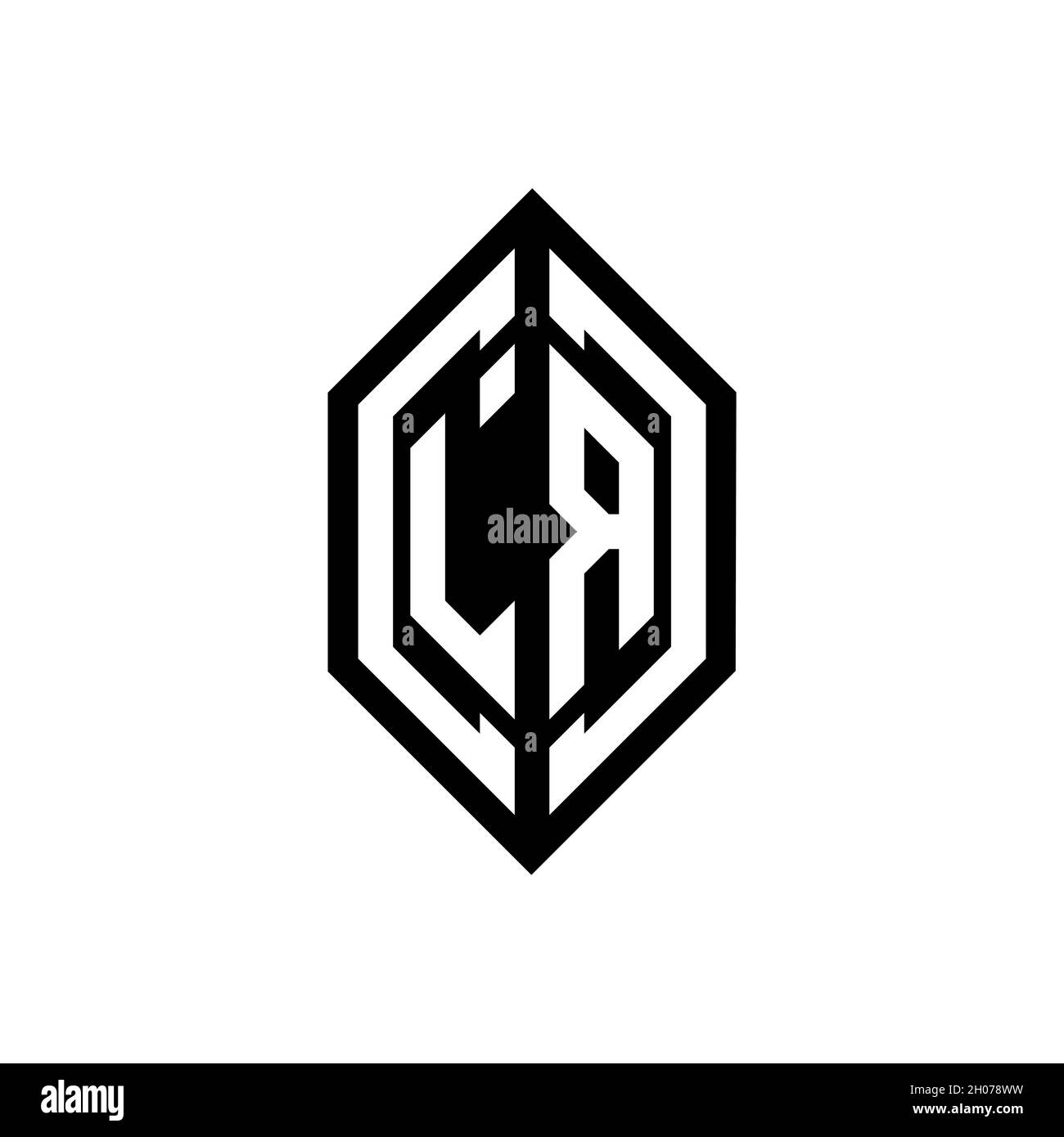 LR logo with geometric shape vector monogram design template isolated ...