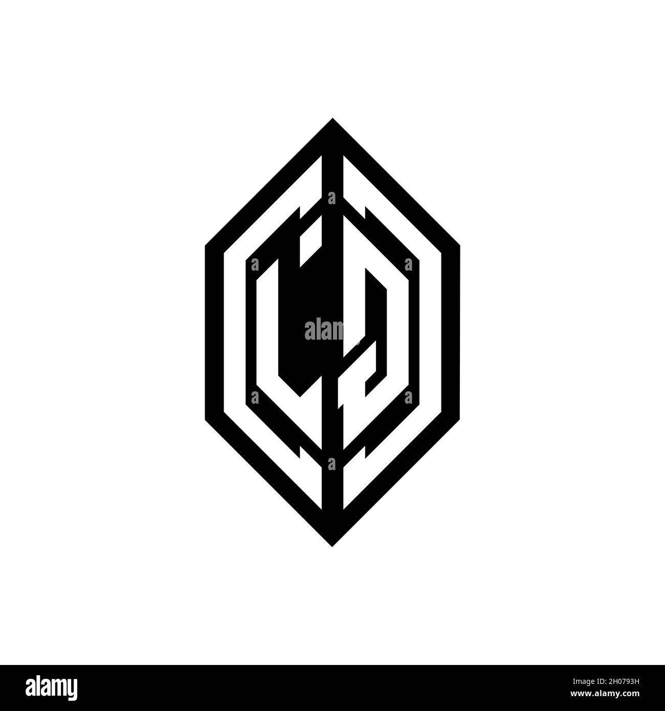 LQ logo with geometric shape vector monogram design template isolated on white background Stock ...