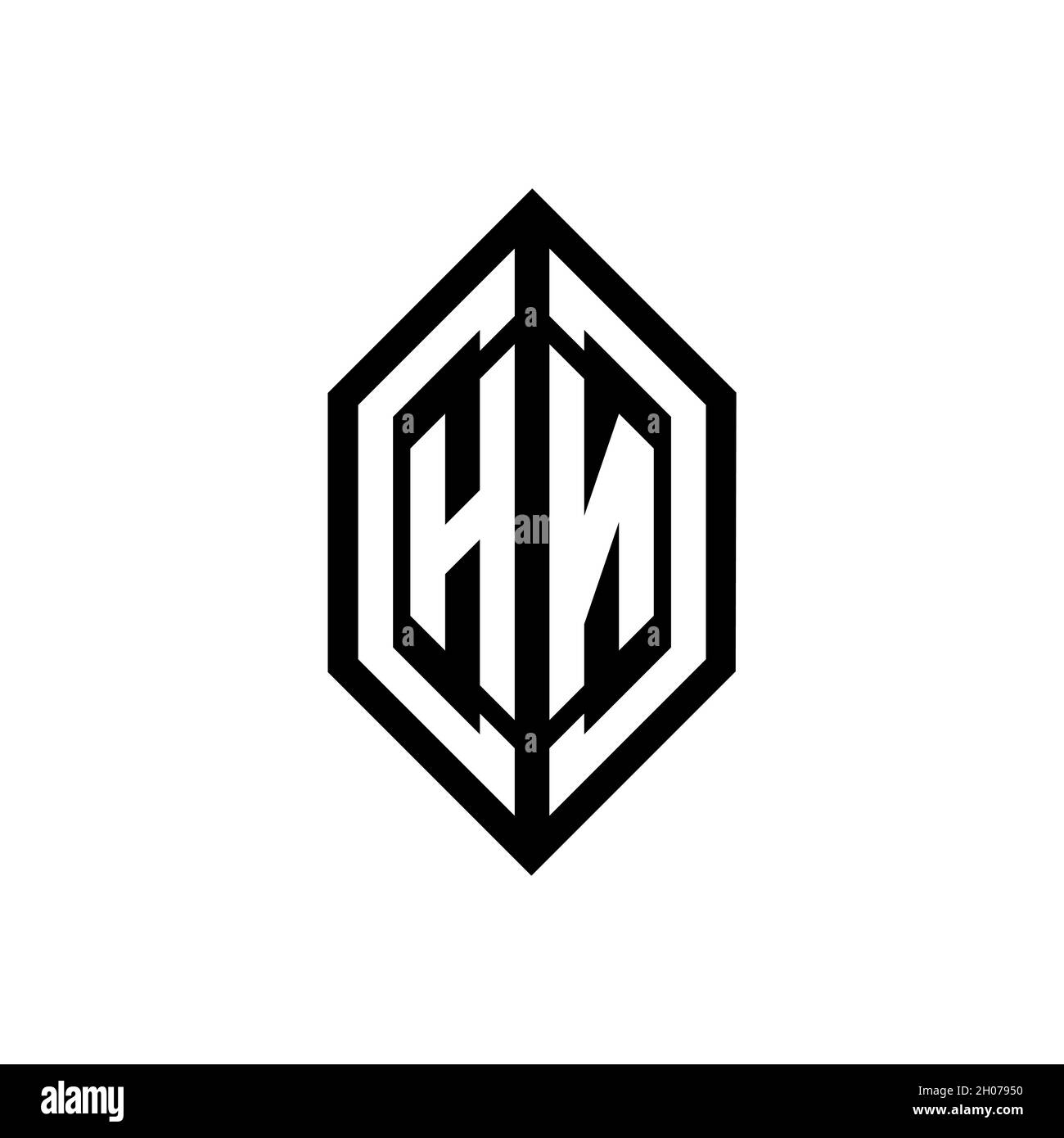HN logo with geometric shape vector monogram design template isolated ...
