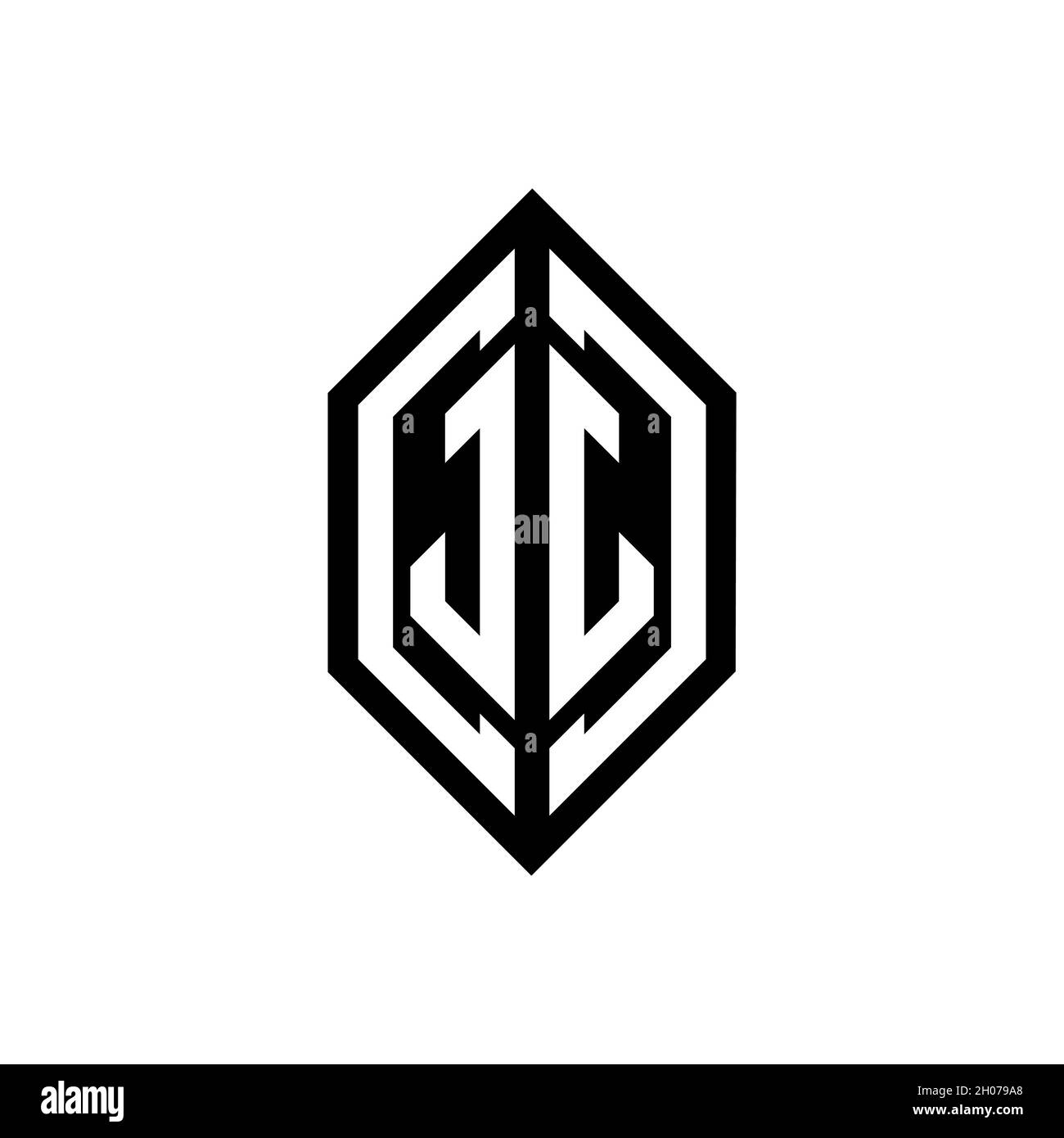 JJ logo with geometric shape vector monogram design template isolated ...