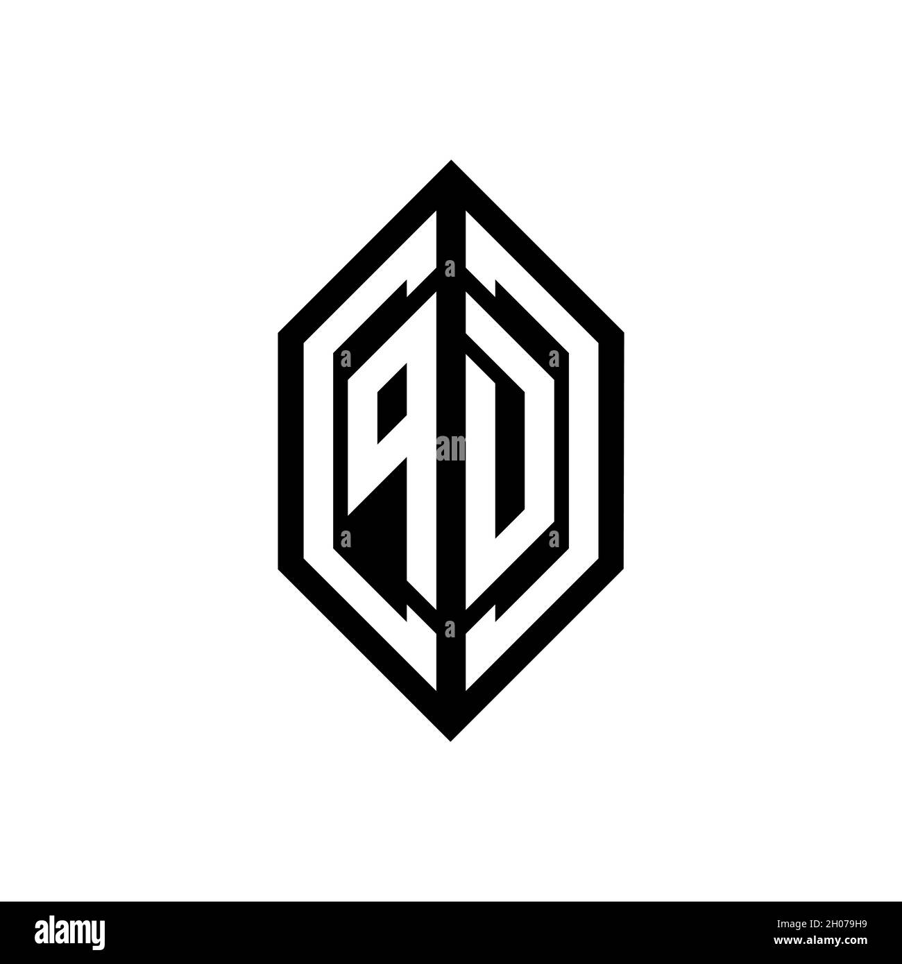PD logo with geometric shape vector monogram design template isolated ...