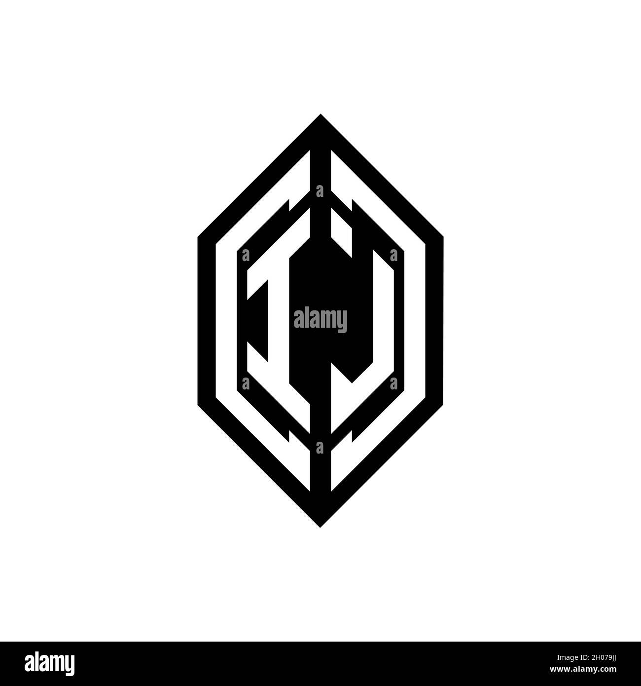 IL logo with geometric shape vector monogram design template isolated ...