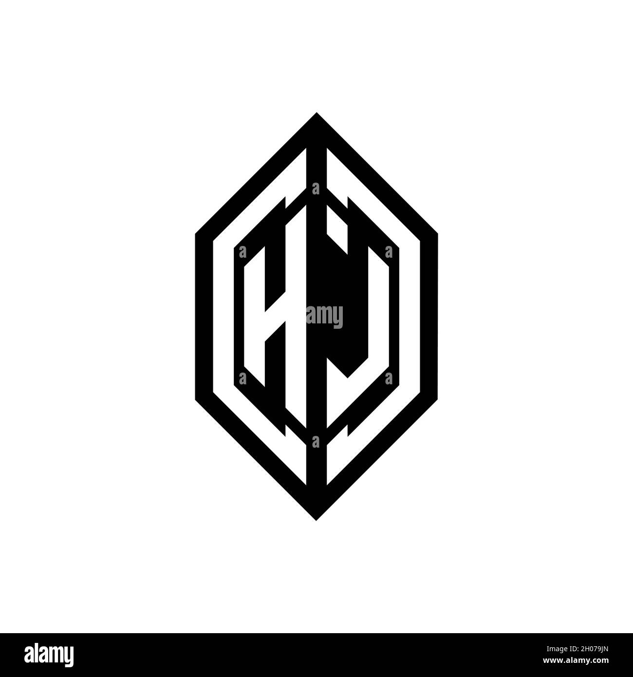 HL logo with geometric shape vector monogram design template isolated ...