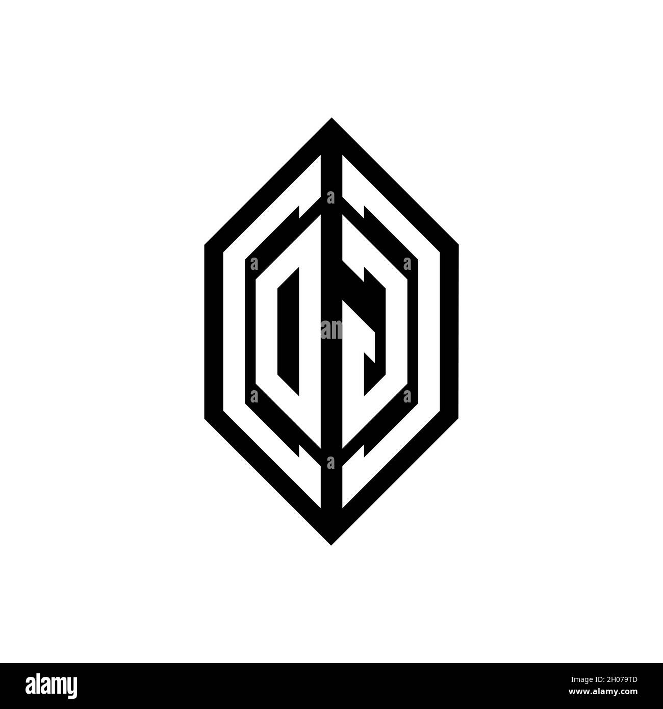 OG logo with geometric shape vector monogram design template isolated ...