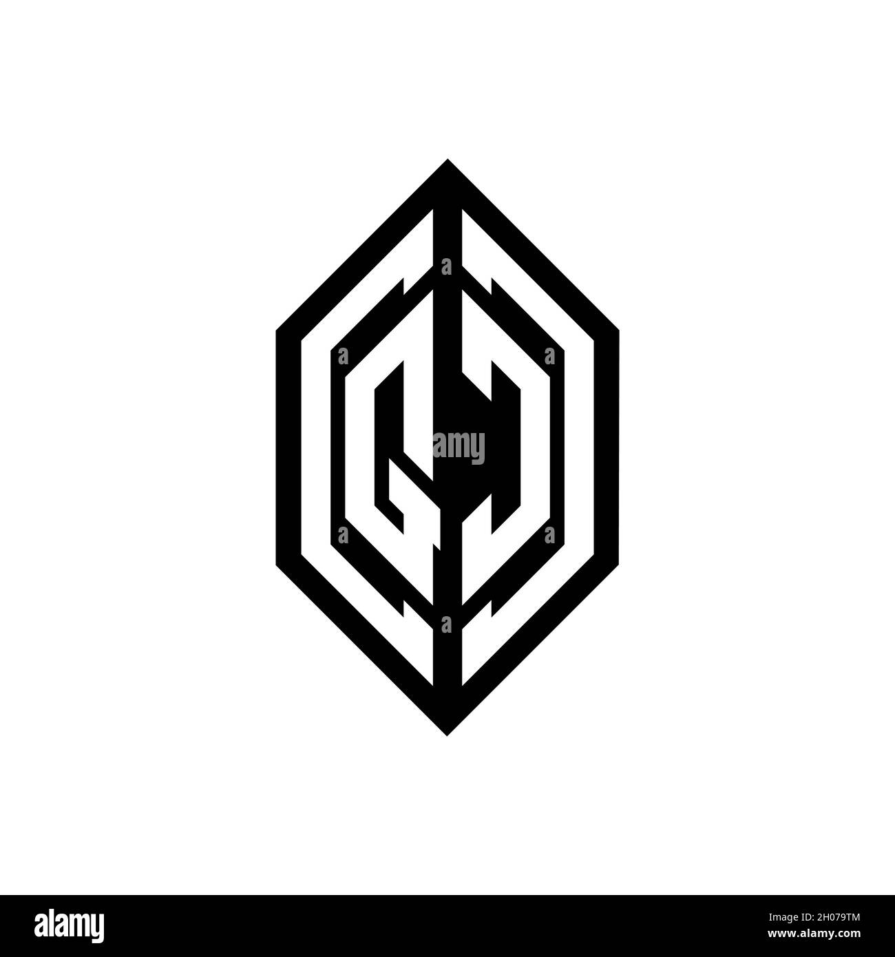 QC logo with geometric shape vector monogram design template isolated ...