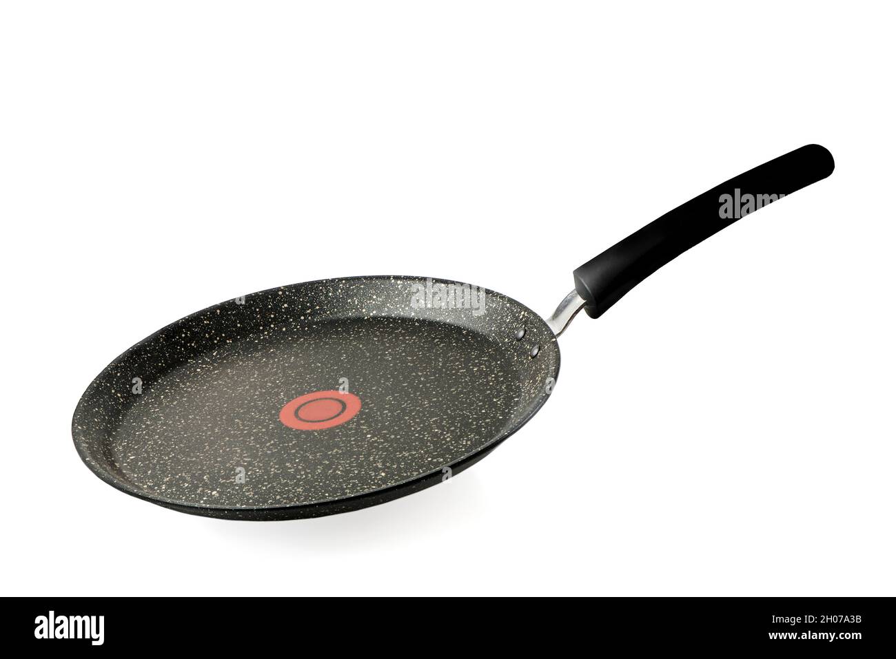 Black frying pan isolated on white background. Frying pan with non ...