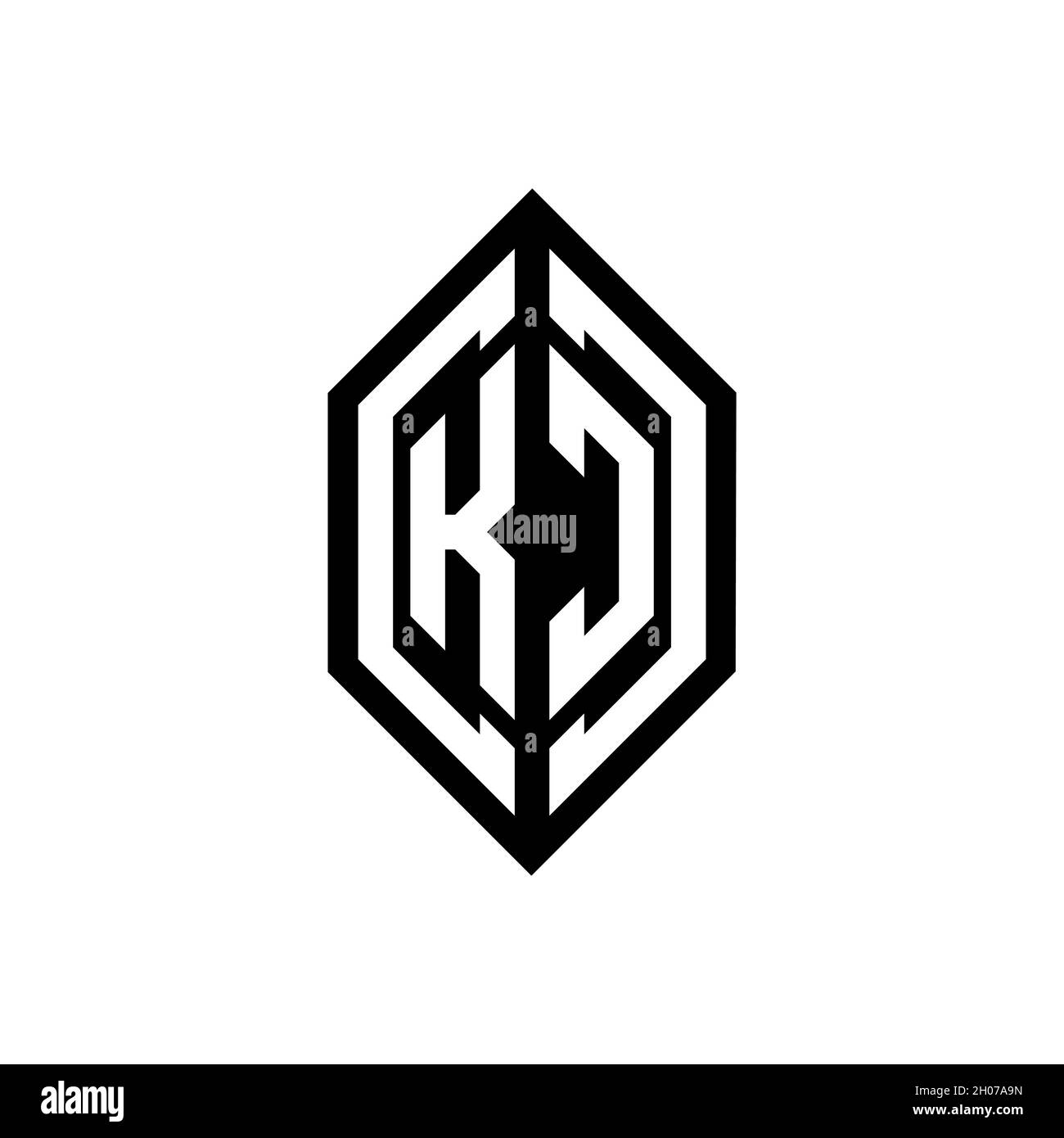 KC logo with geometric shape vector monogram design template isolated ...