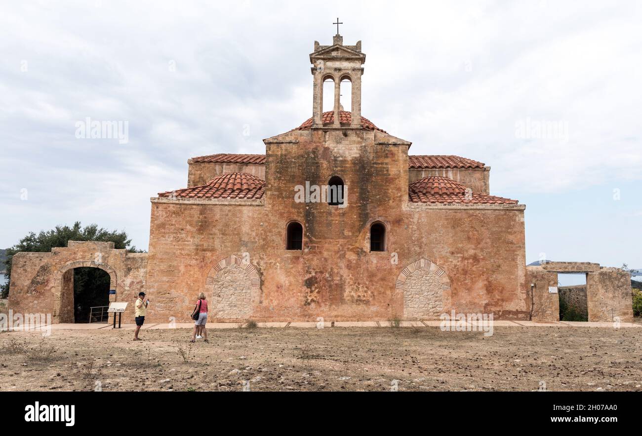 Traditional Greek Orthodox Church inside Pylos Castle Peloponnese ...