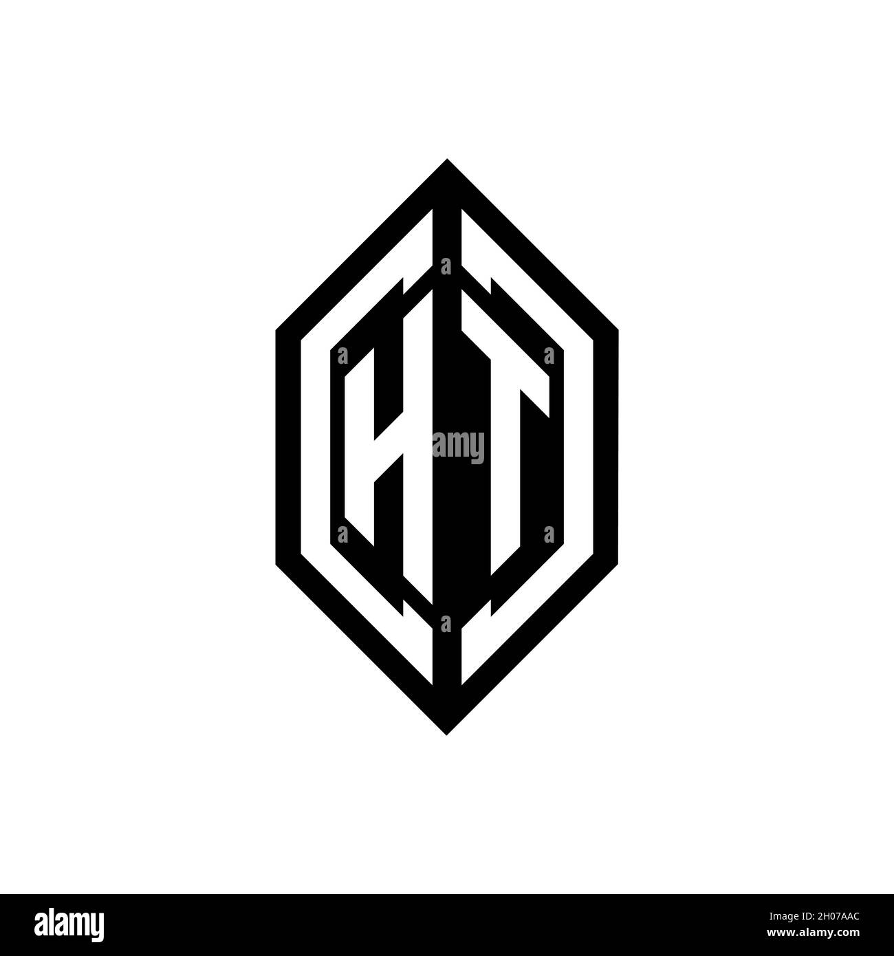 HT logo with geometric shape vector monogram design template isolated ...