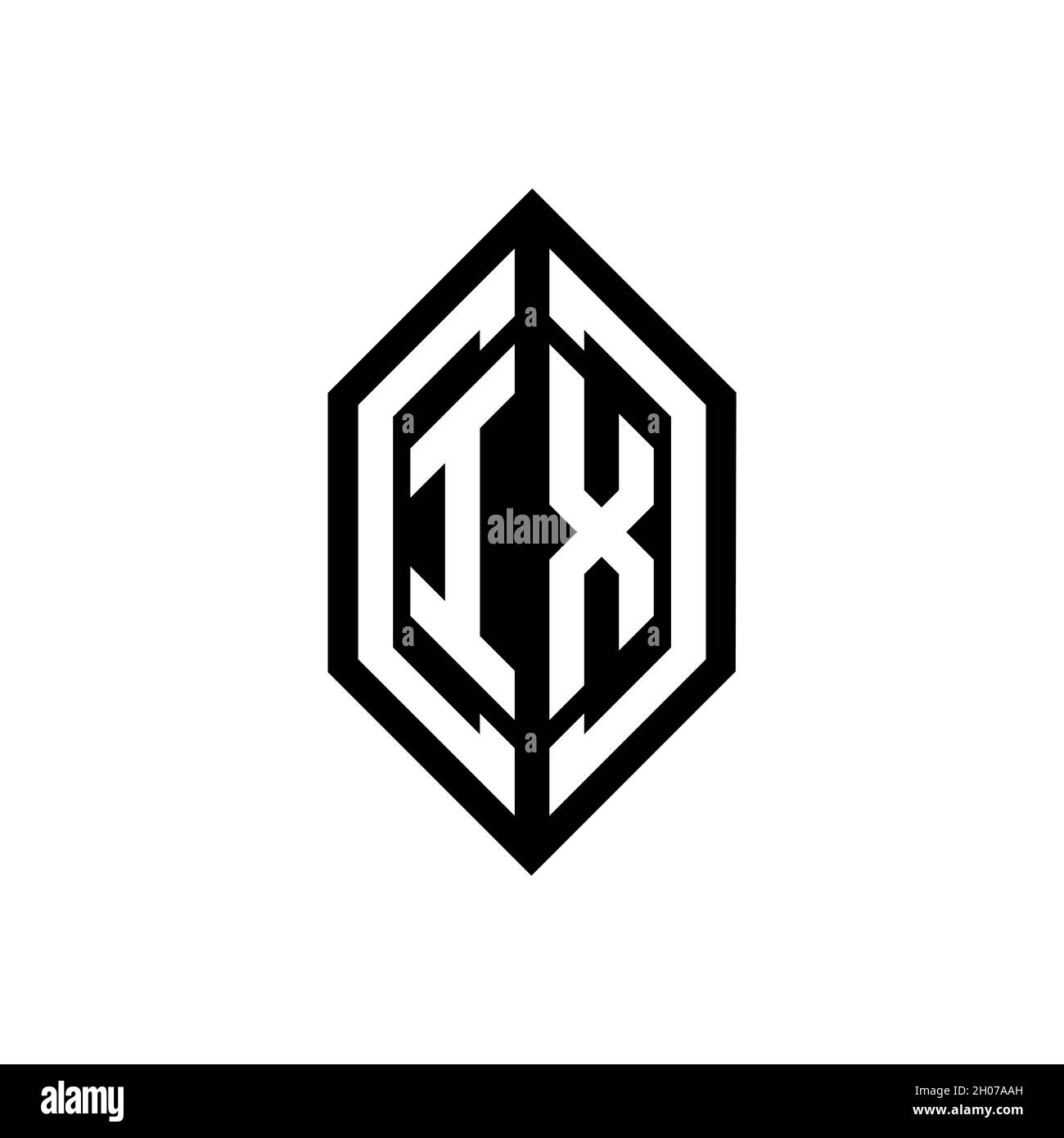IX logo with geometric shape vector monogram design template isolated ...