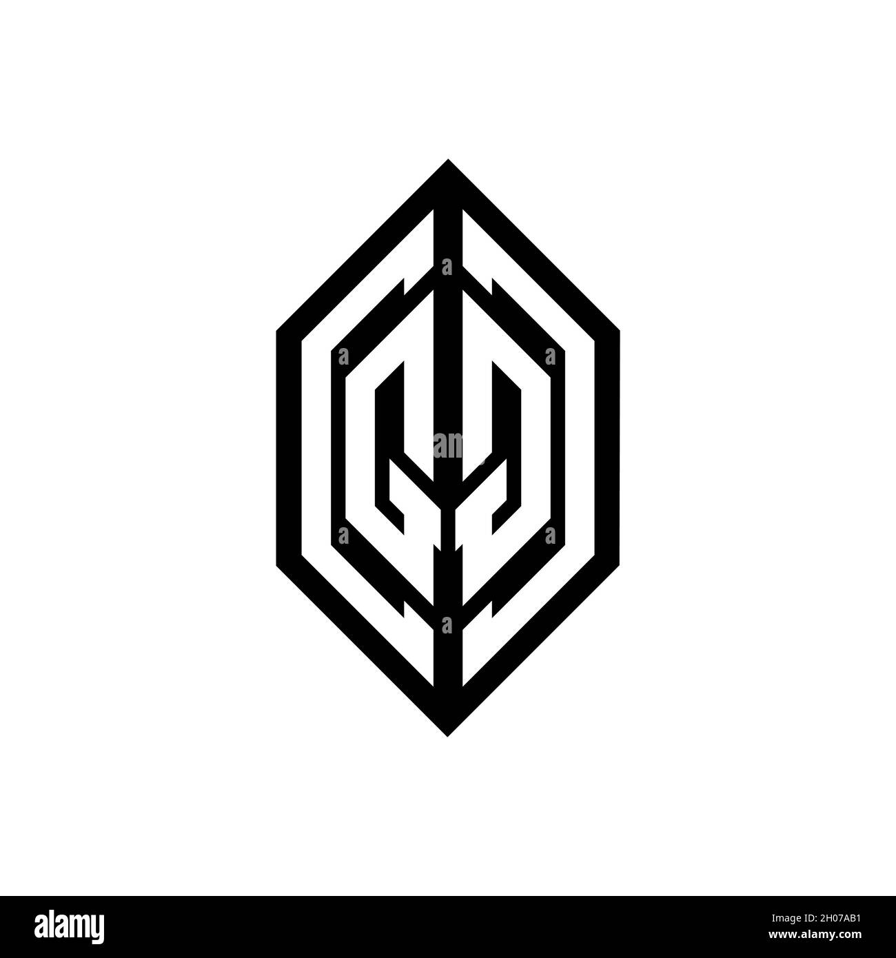 QQ logo with geometric shape vector monogram design template isolated on white background Stock ...