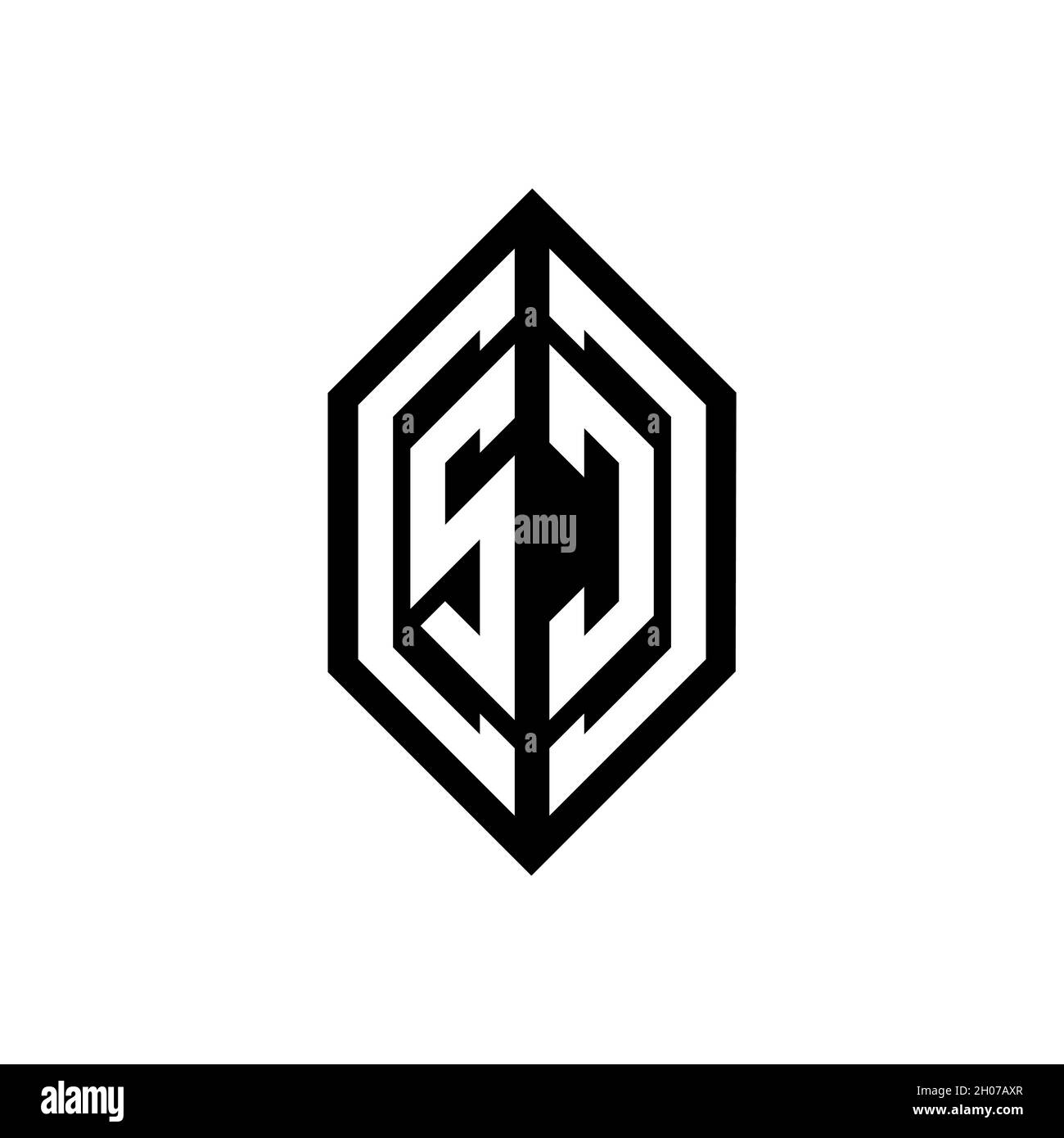 SC logo with geometric shape vector monogram design template isolated ...