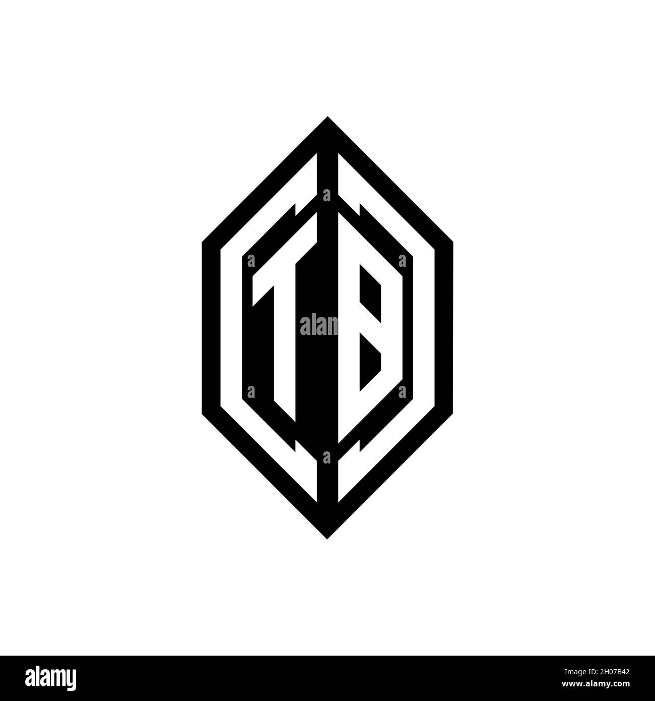 TB logo with geometric shape vector monogram design template isolated ...