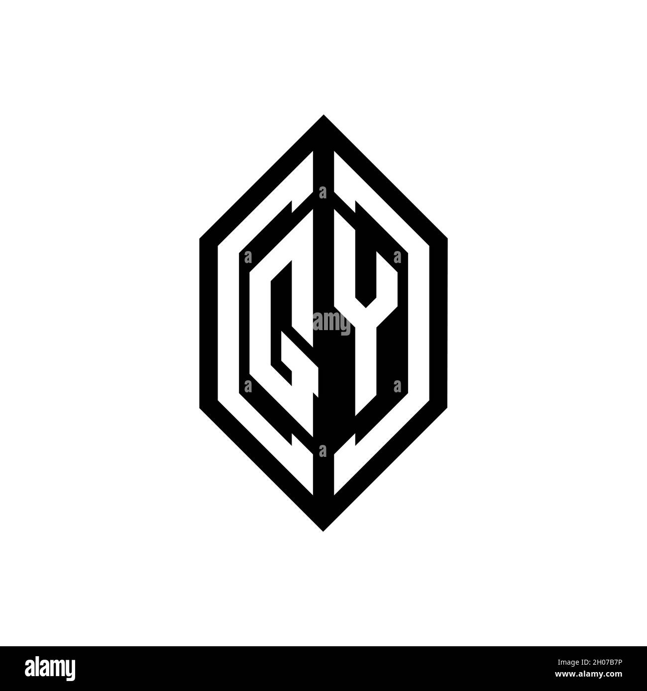 QY logo with geometric shape vector monogram design template isolated ...