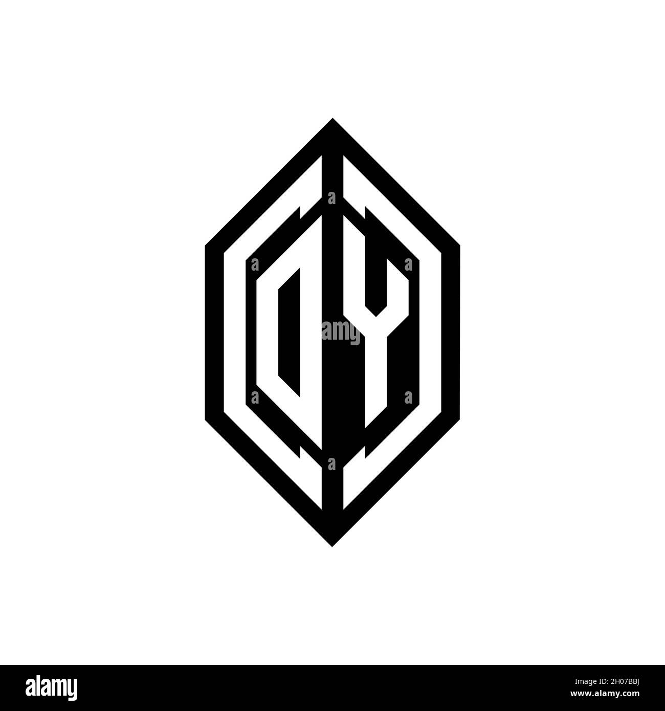 OY logo with geometric shape vector monogram design template isolated on white background Stock ...