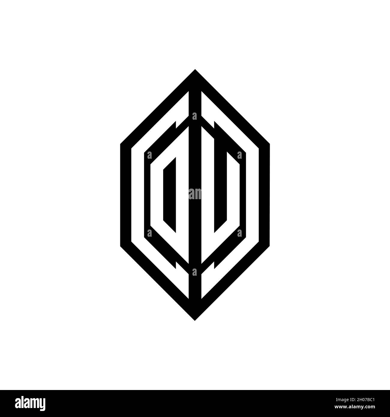 OU logo with geometric shape vector monogram design template isolated ...