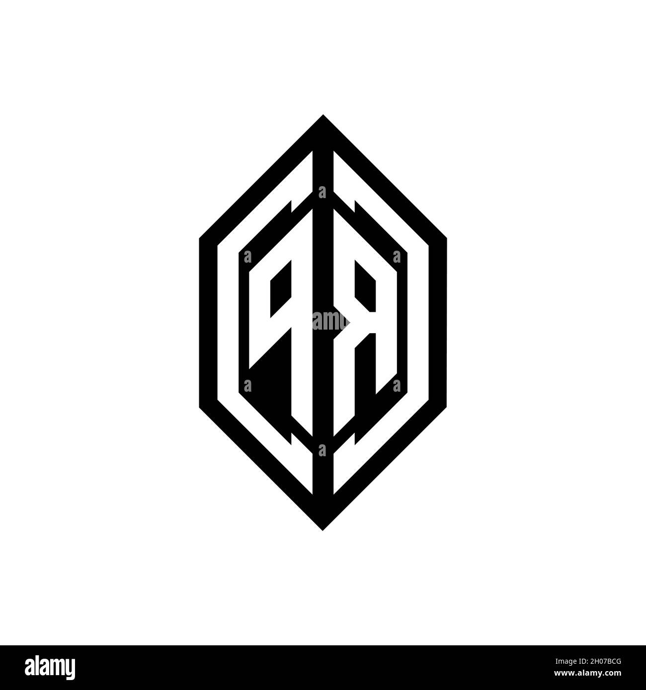 PR logo with geometric shape vector monogram design template isolated ...