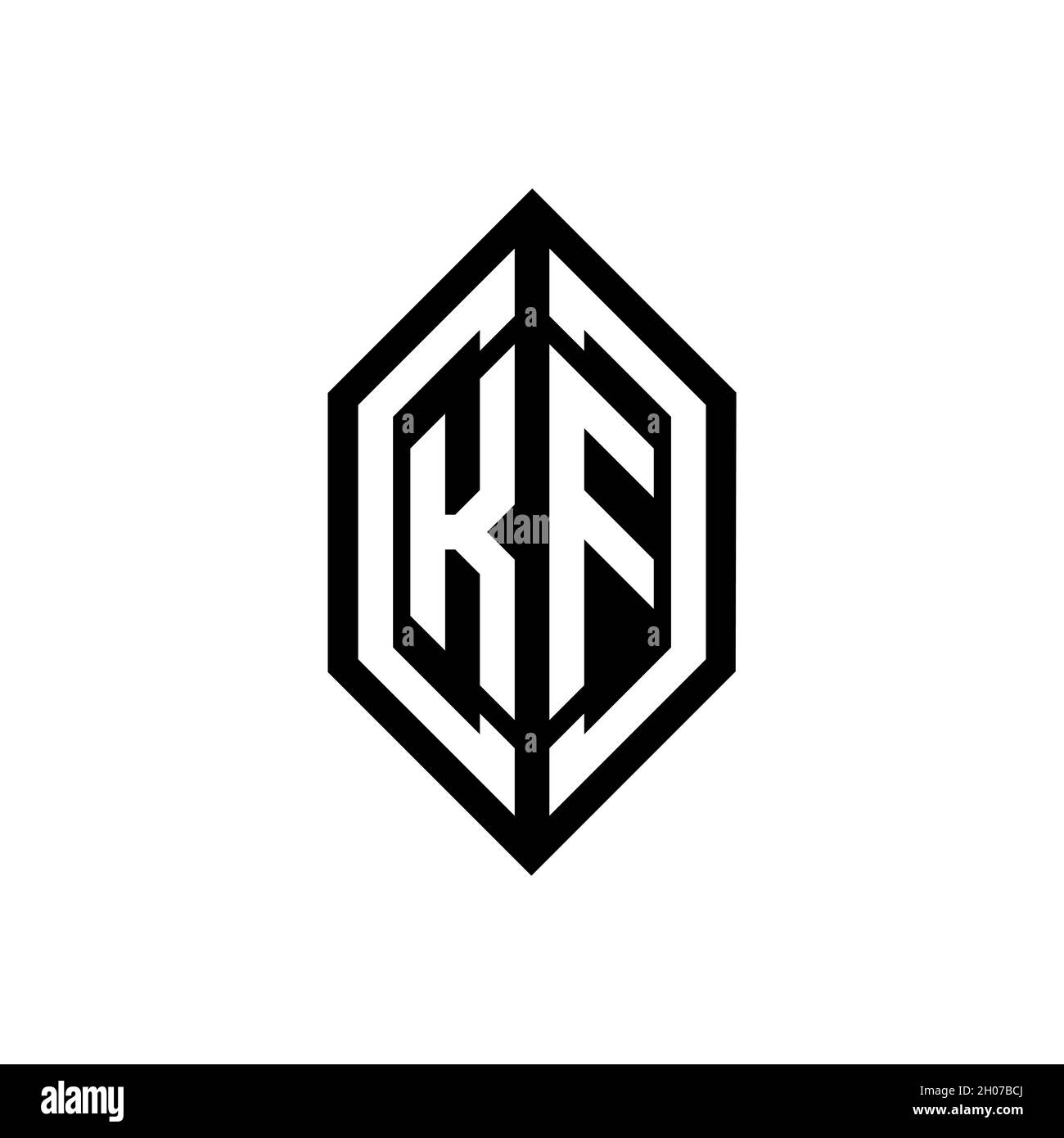 KF logo with geometric shape vector monogram design template isolated on white background Stock ...