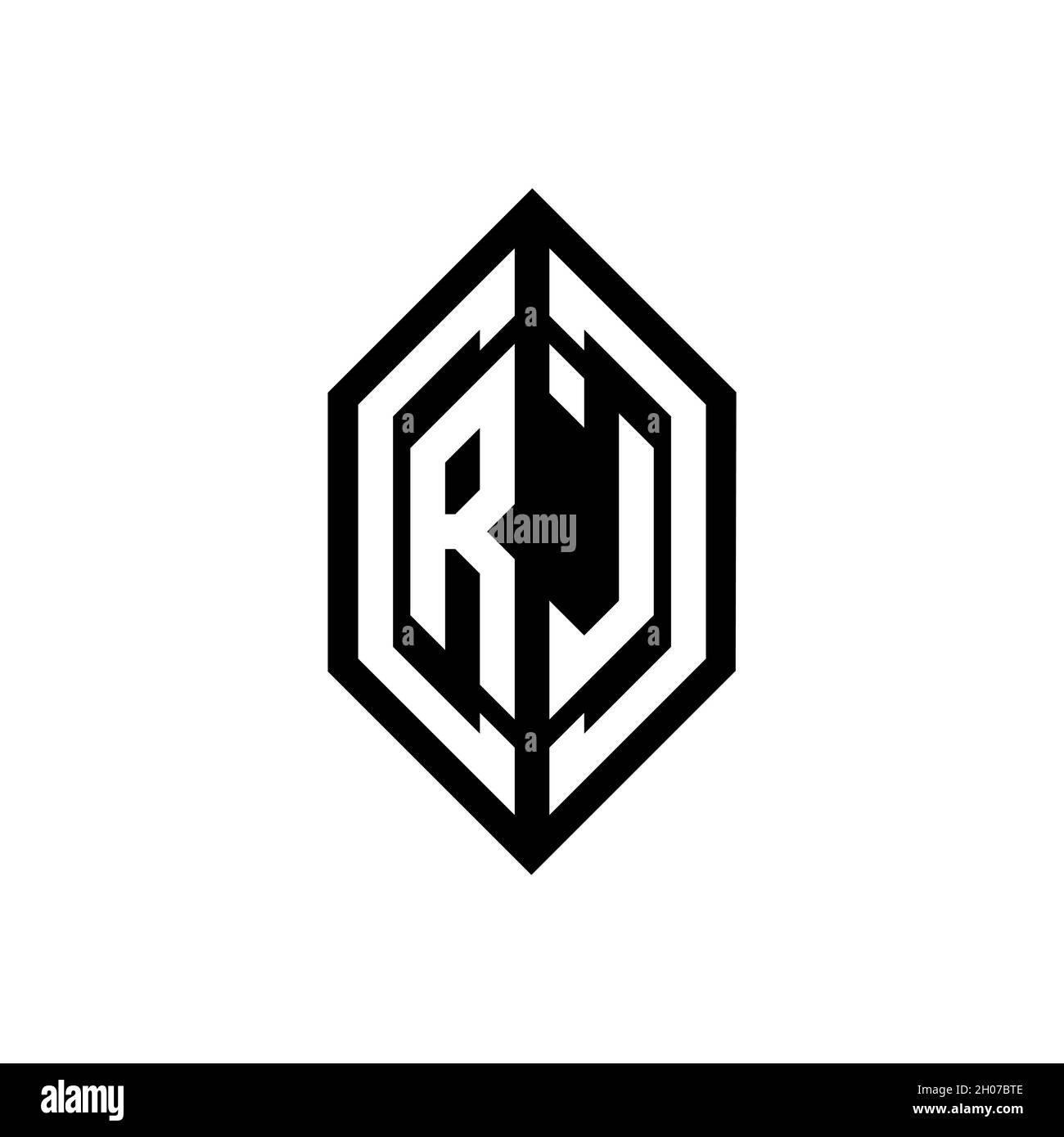 RL logo with geometric shape vector monogram design template isolated ...