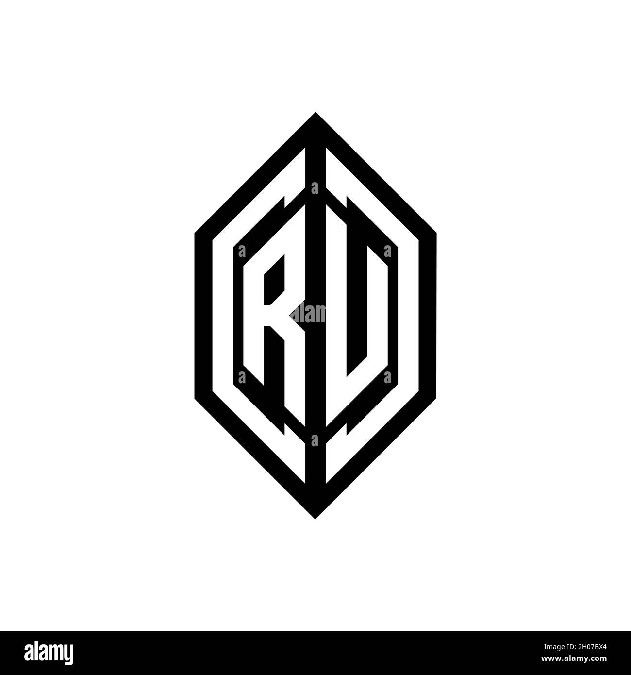 RU logo with geometric shape vector monogram design template isolated ...