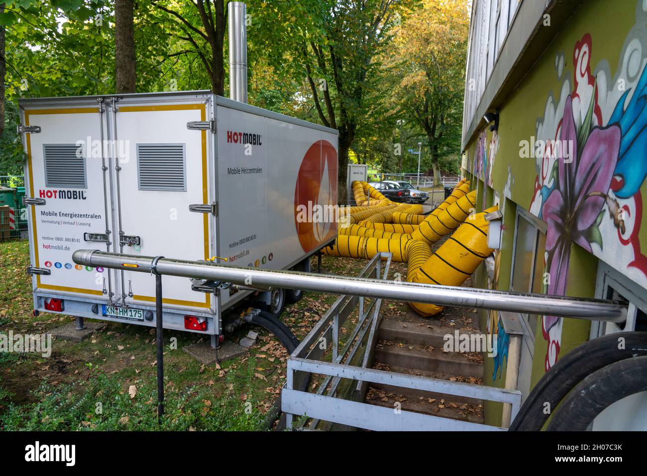 Water damage restoration, dehumidification, after flooding of a ...