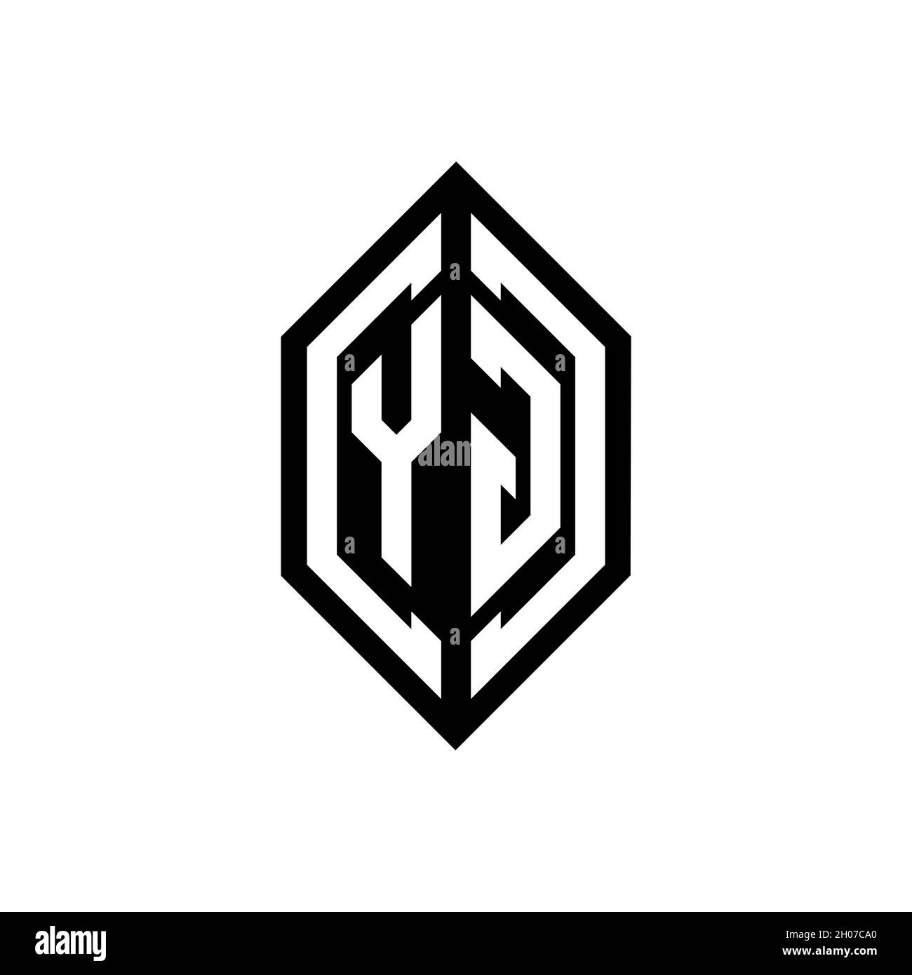 YG logo with geometric shape vector monogram design template isolated ...