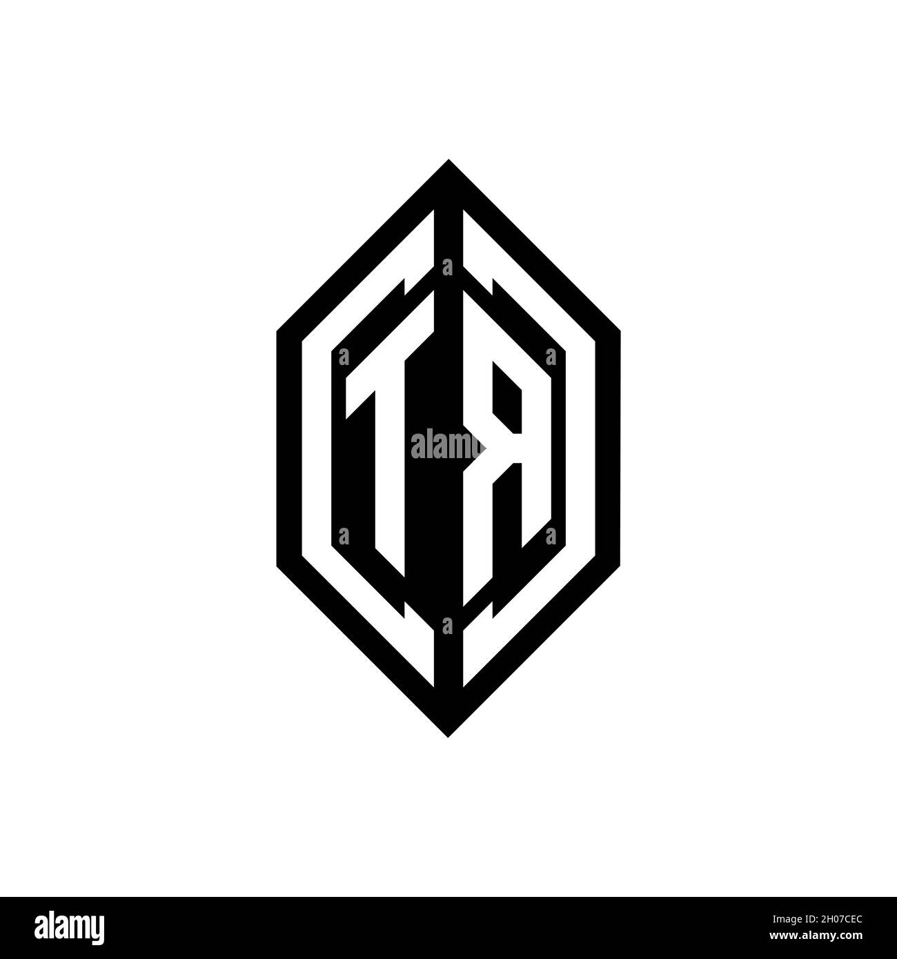 TR logo with geometric shape vector monogram design template isolated ...