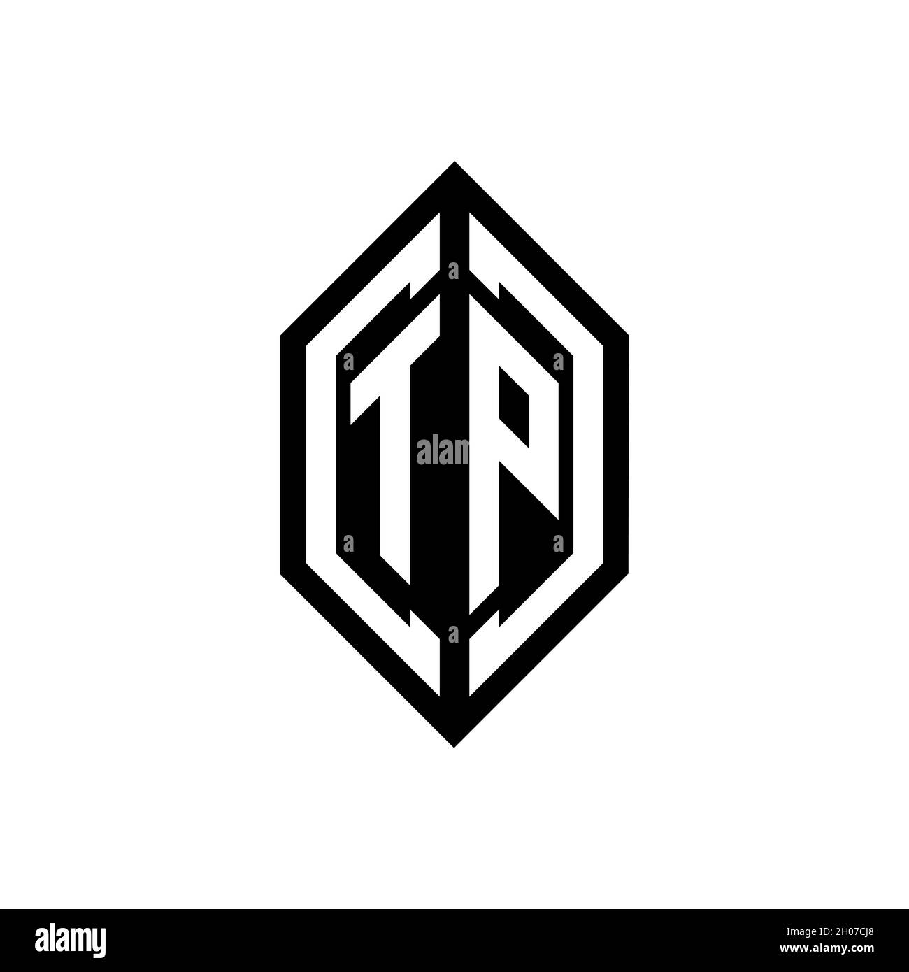 TP logo with geometric shape vector monogram design template isolated ...