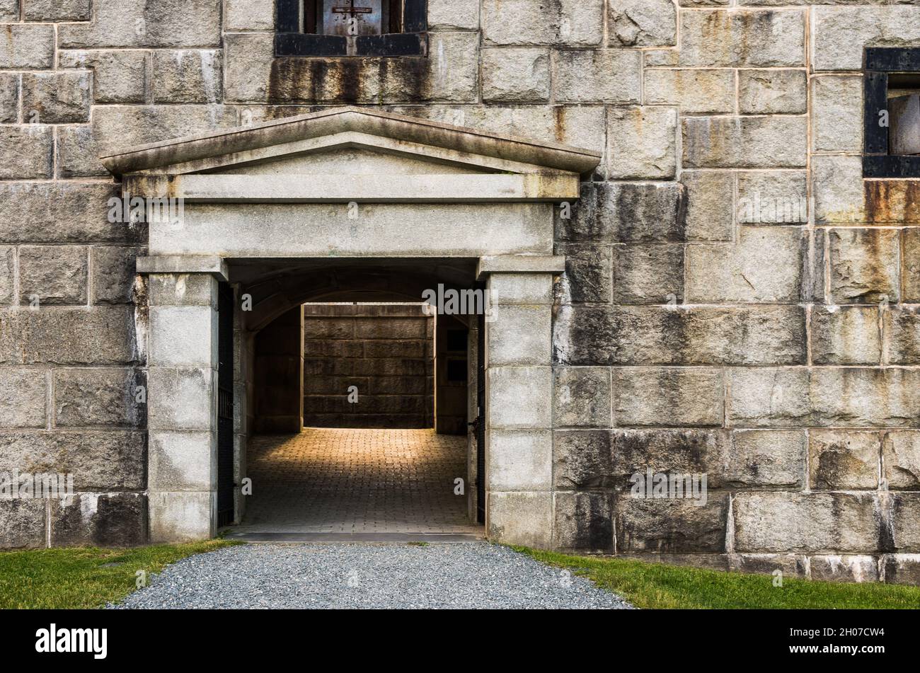 Sunlit Doorway of Fort Knox Stock Photo - Alamy