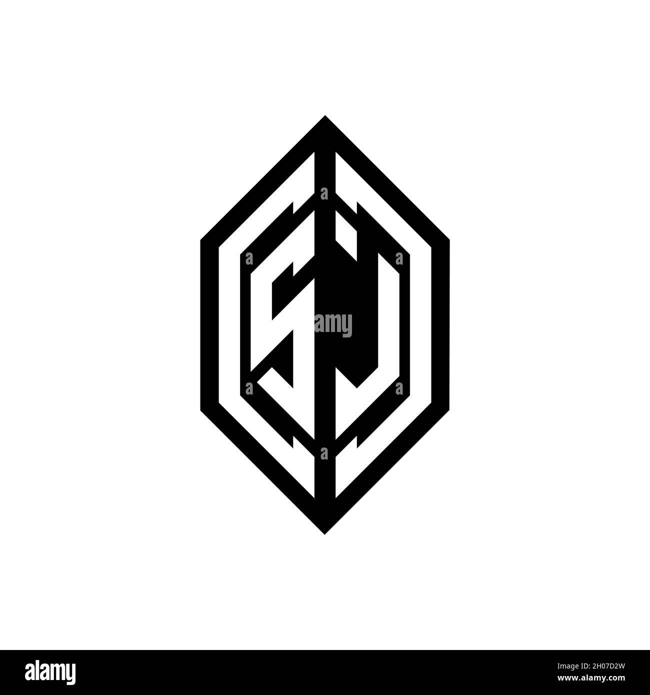 SL logo with geometric shape vector monogram design template isolated ...