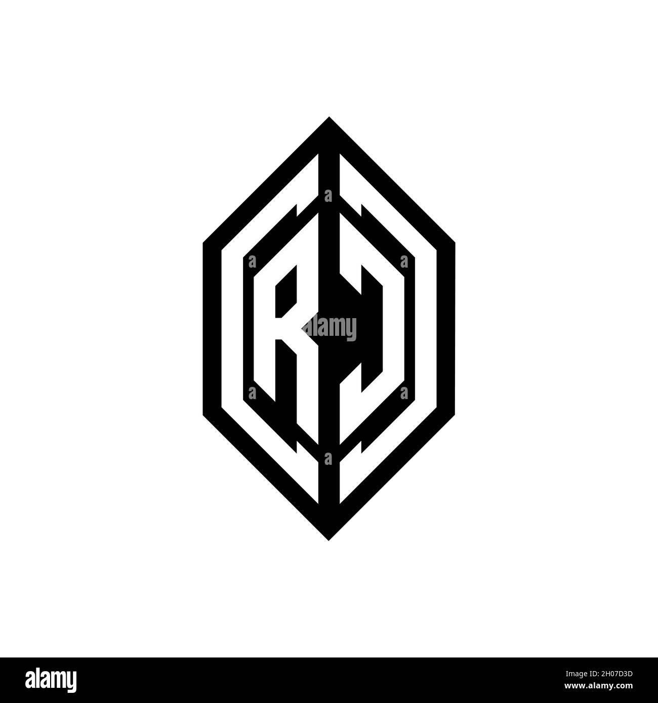 RC logo with geometric shape vector monogram design template isolated ...