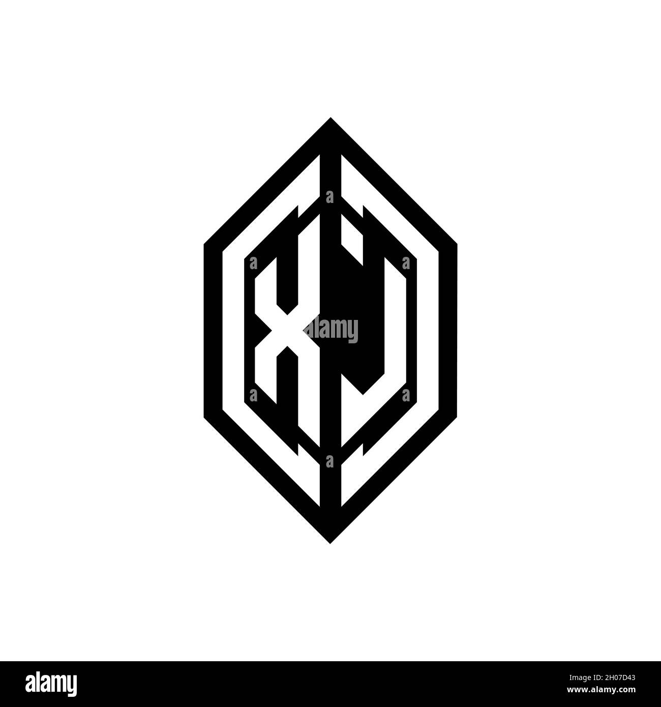 XL logo with geometric shape vector monogram design template isolated ...