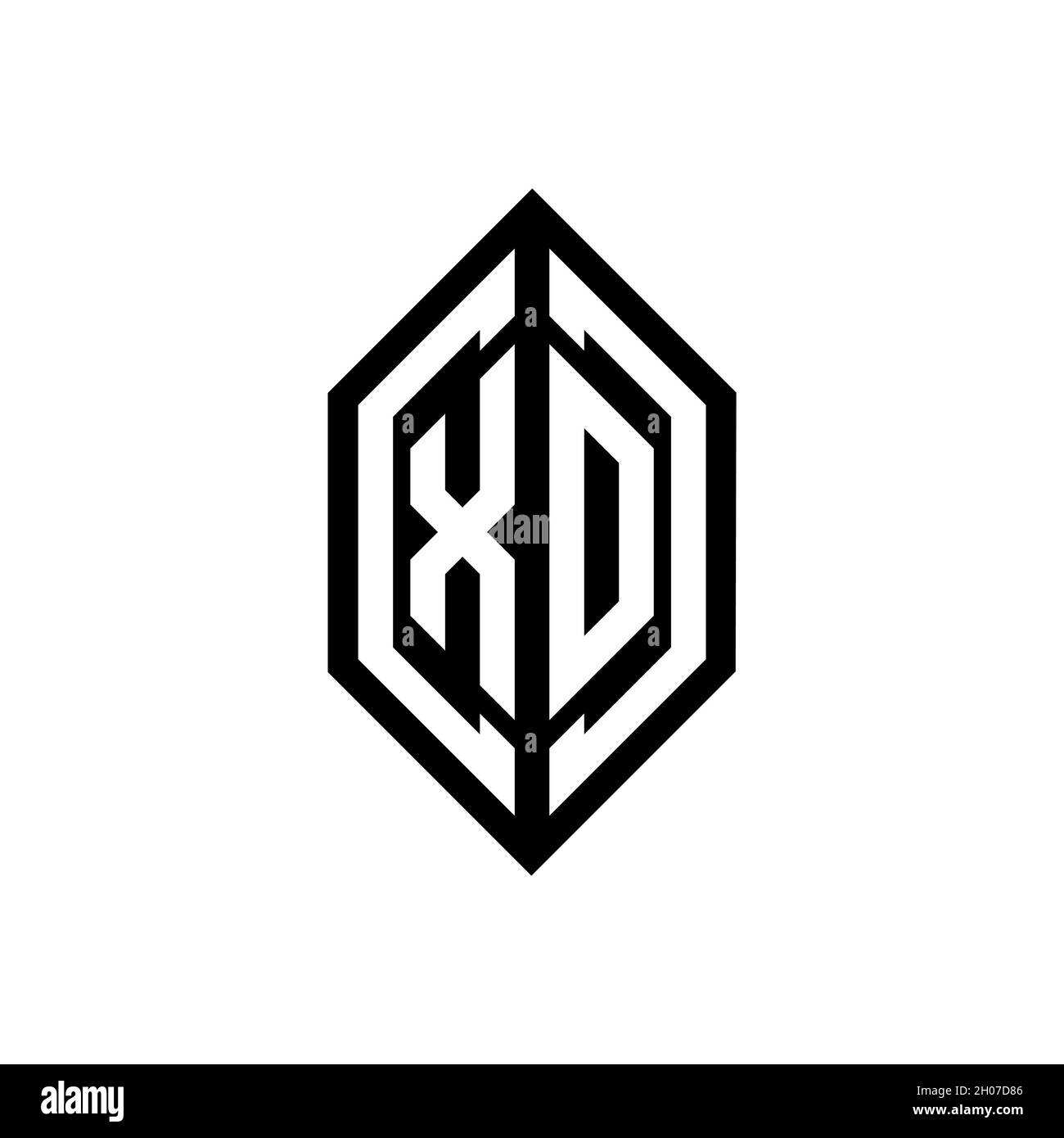 XO logo with geometric shape vector monogram design template isolated ...