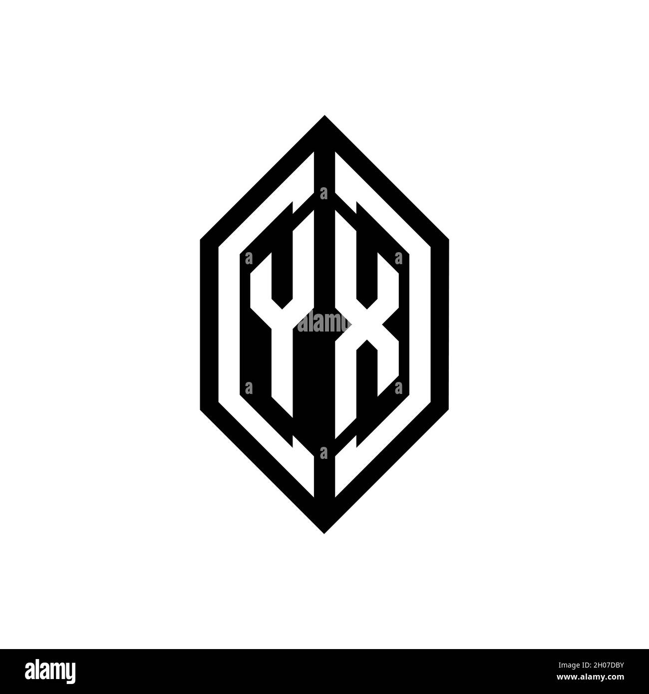 YX logo with geometric shape vector monogram design template isolated ...