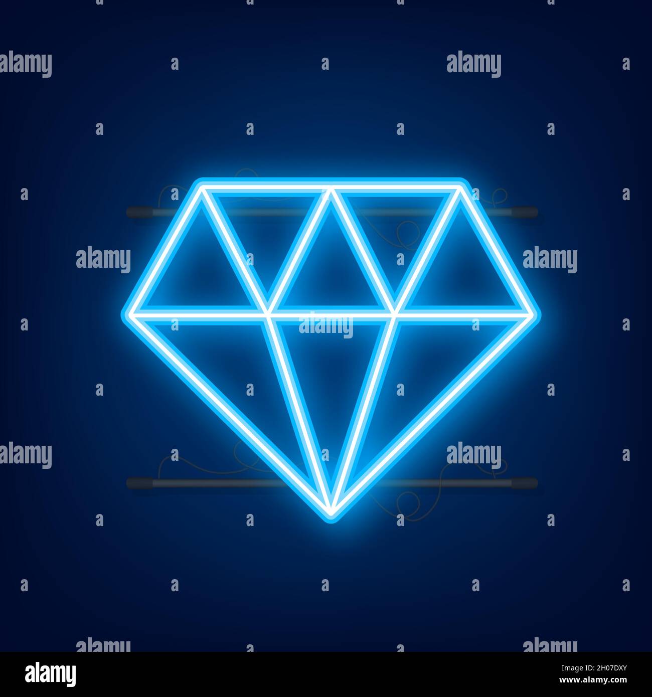 Diamond neon icon. Diamond sign. Vector stock illustration Stock Vector ...