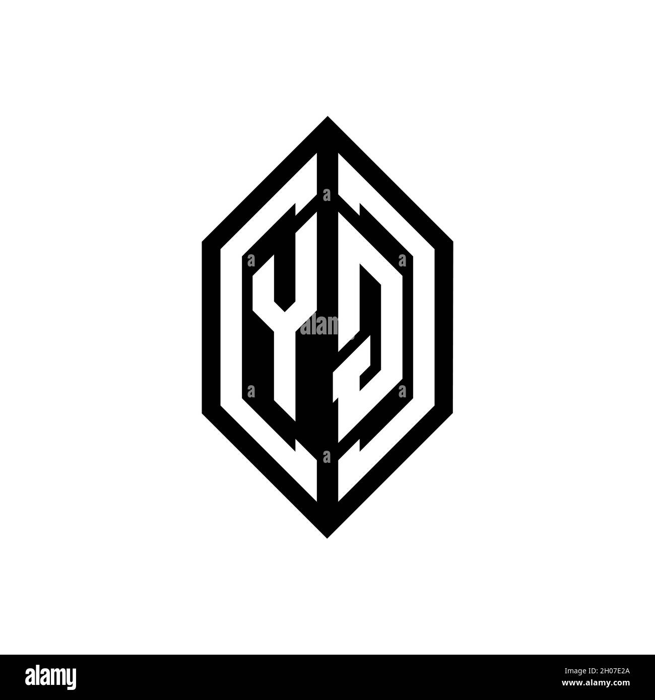 YQ logo with geometric shape vector monogram design template isolated ...